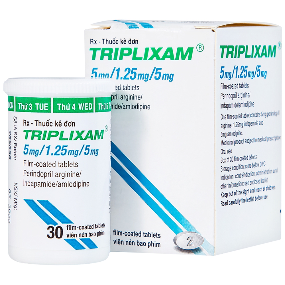 TRIPLIXAM 5MG-1.25MG-5MG - Khoa Dược Bệnh Viện Quân Y 7